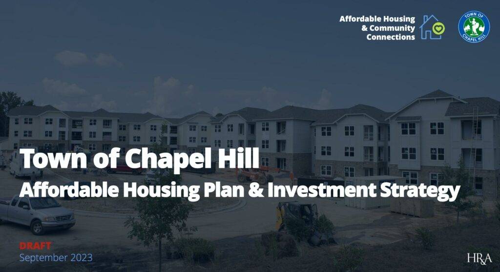 We now have a comprehensive affordable housing plan and investment ...
