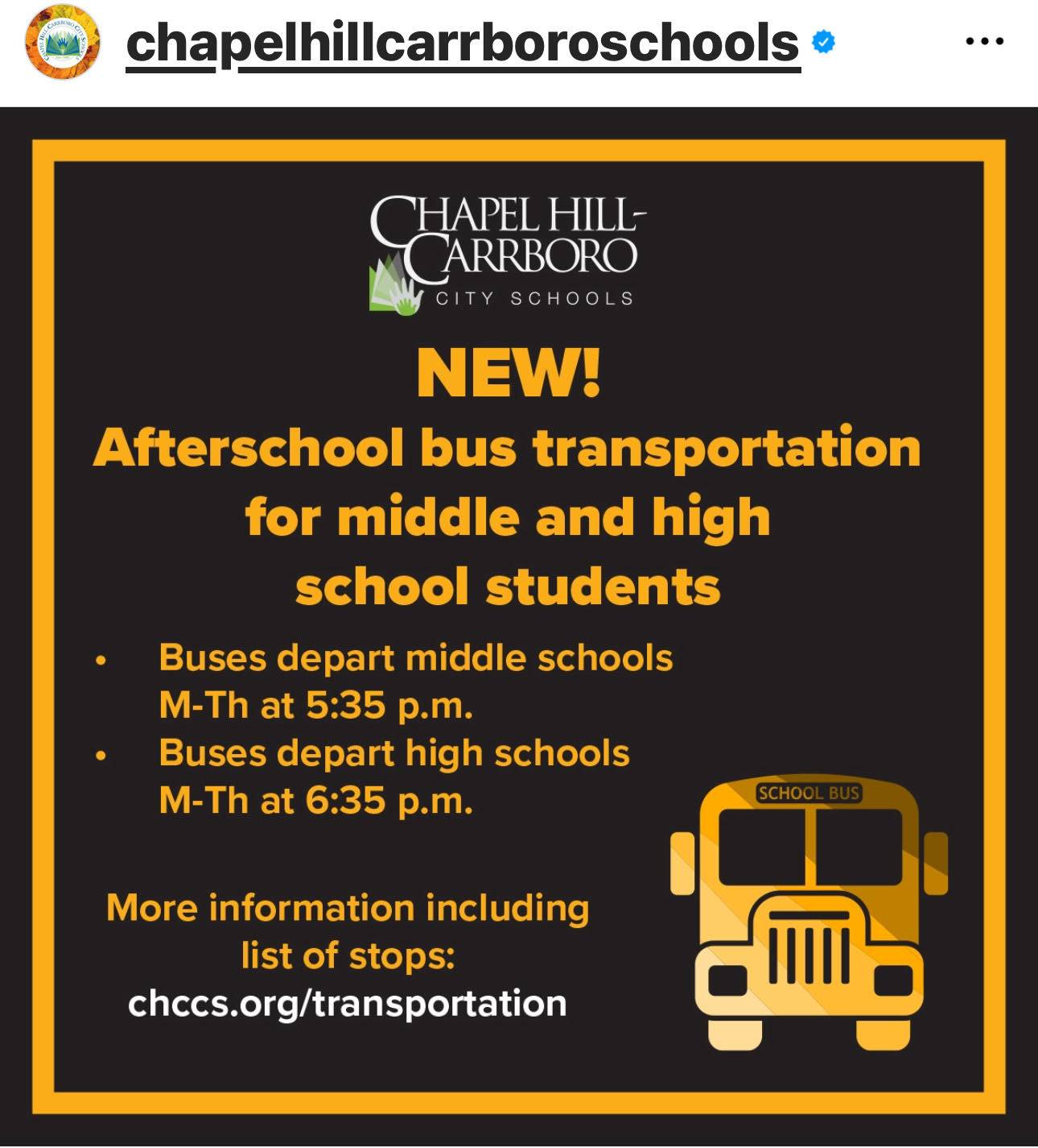 Our school district has added afterschool/evening bus transportation ...