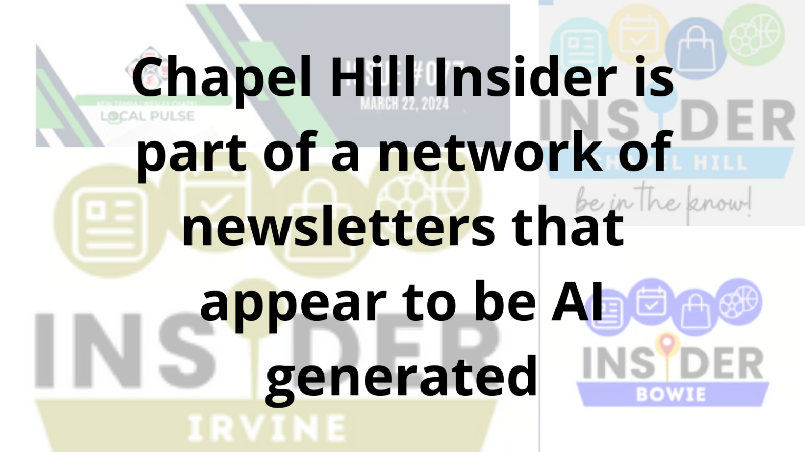 Chapel Hill Insider newsletter appears to be part of a larger network ...