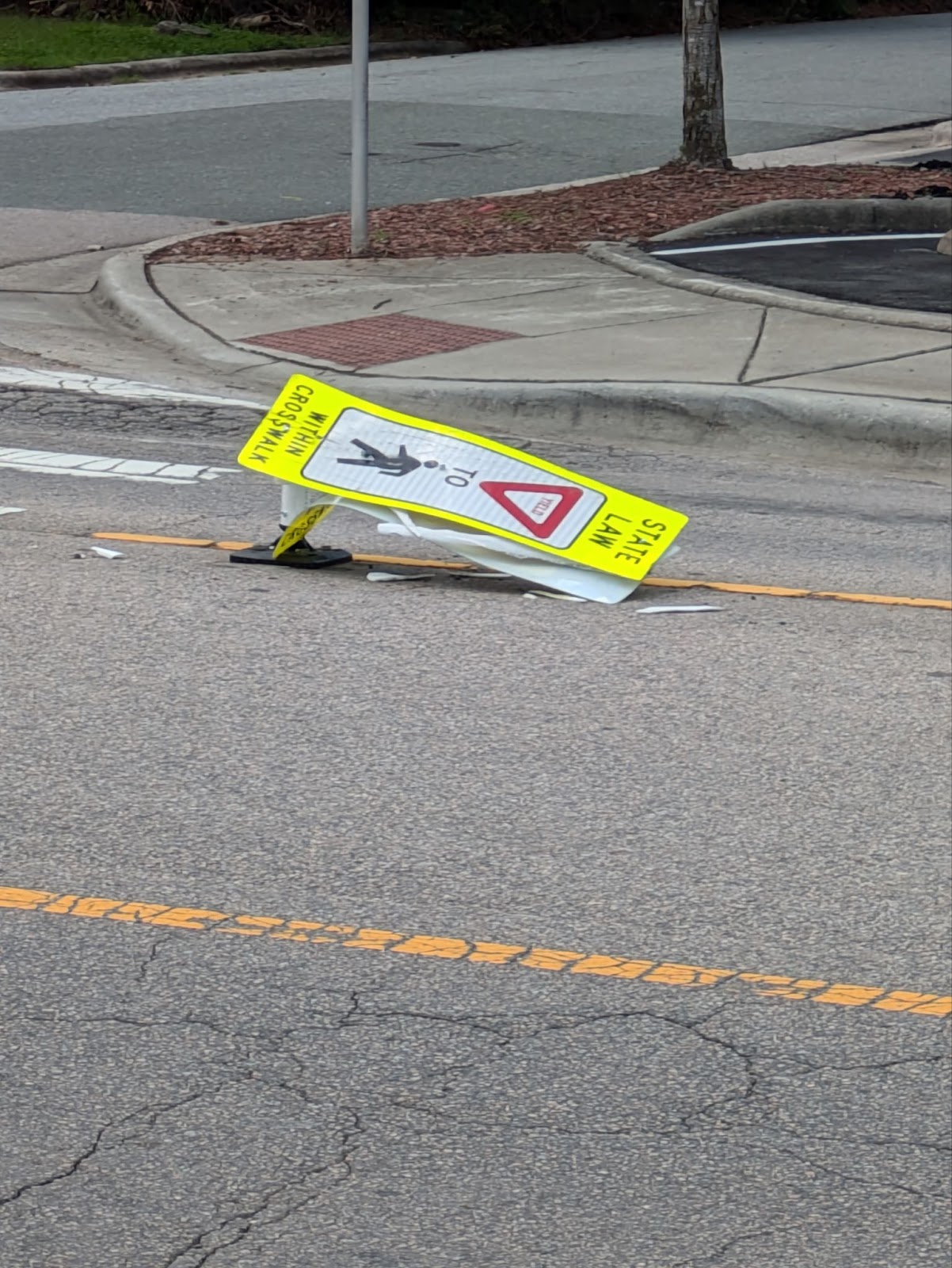 Carrboro's plastic crosswalk signs keep getting murdered - Triangle ...