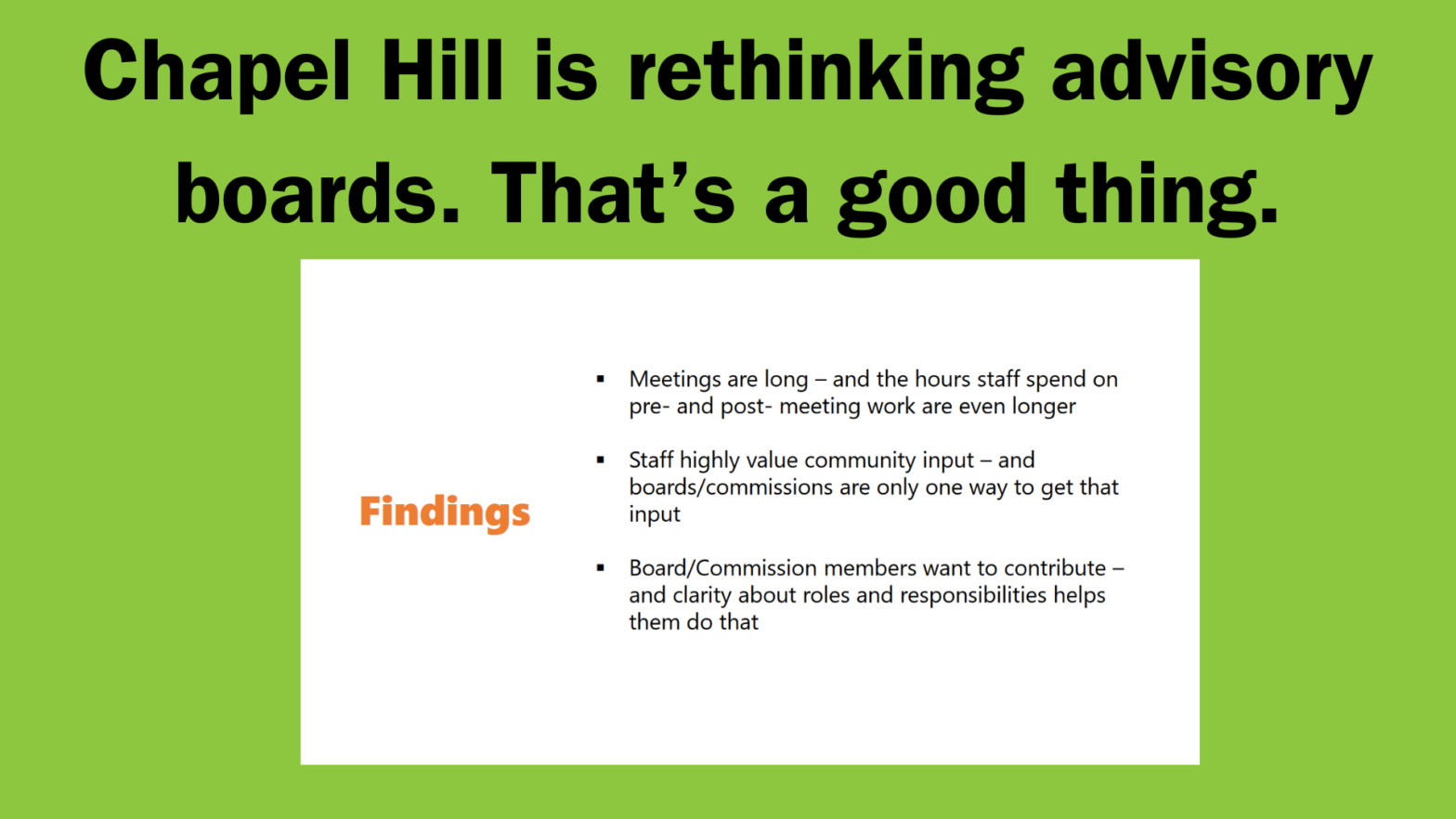 Chapel Hill is rethinking advisory boards. Here's what you need to know ...