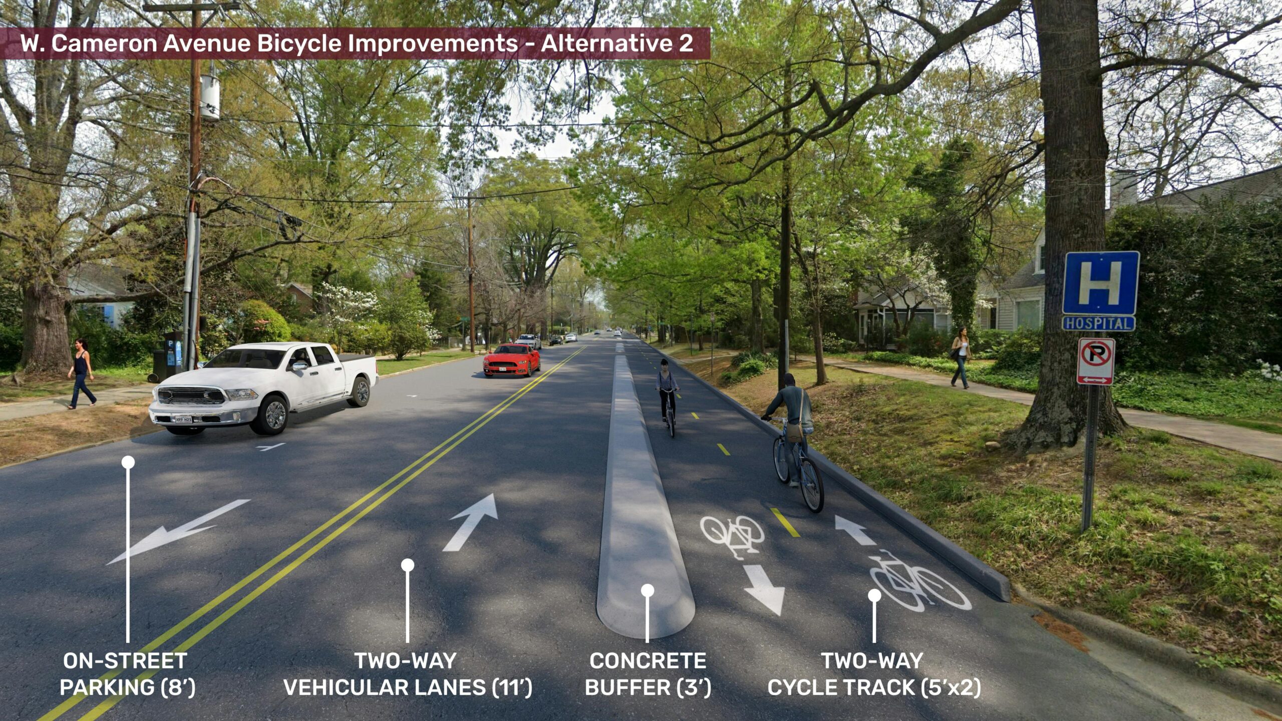 West Cameron Avenue Bicycle Improvements! Survey and diagrams ...